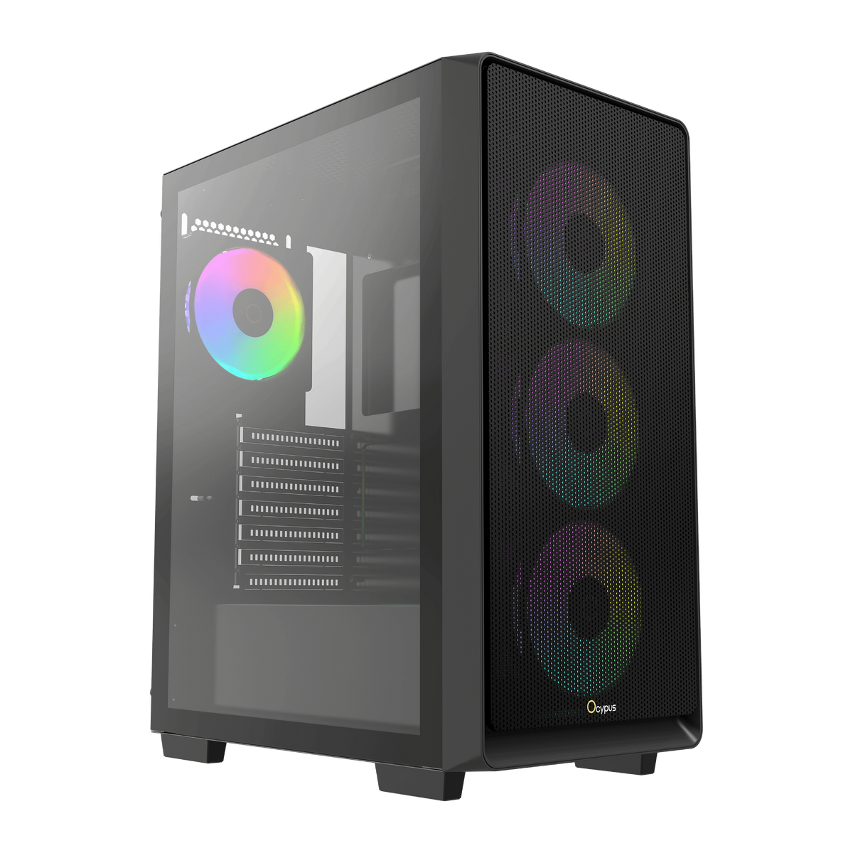 Ocypus Gamma C60 Mid-Tower with Grilles ARGB Fans Airflow PC Case ...