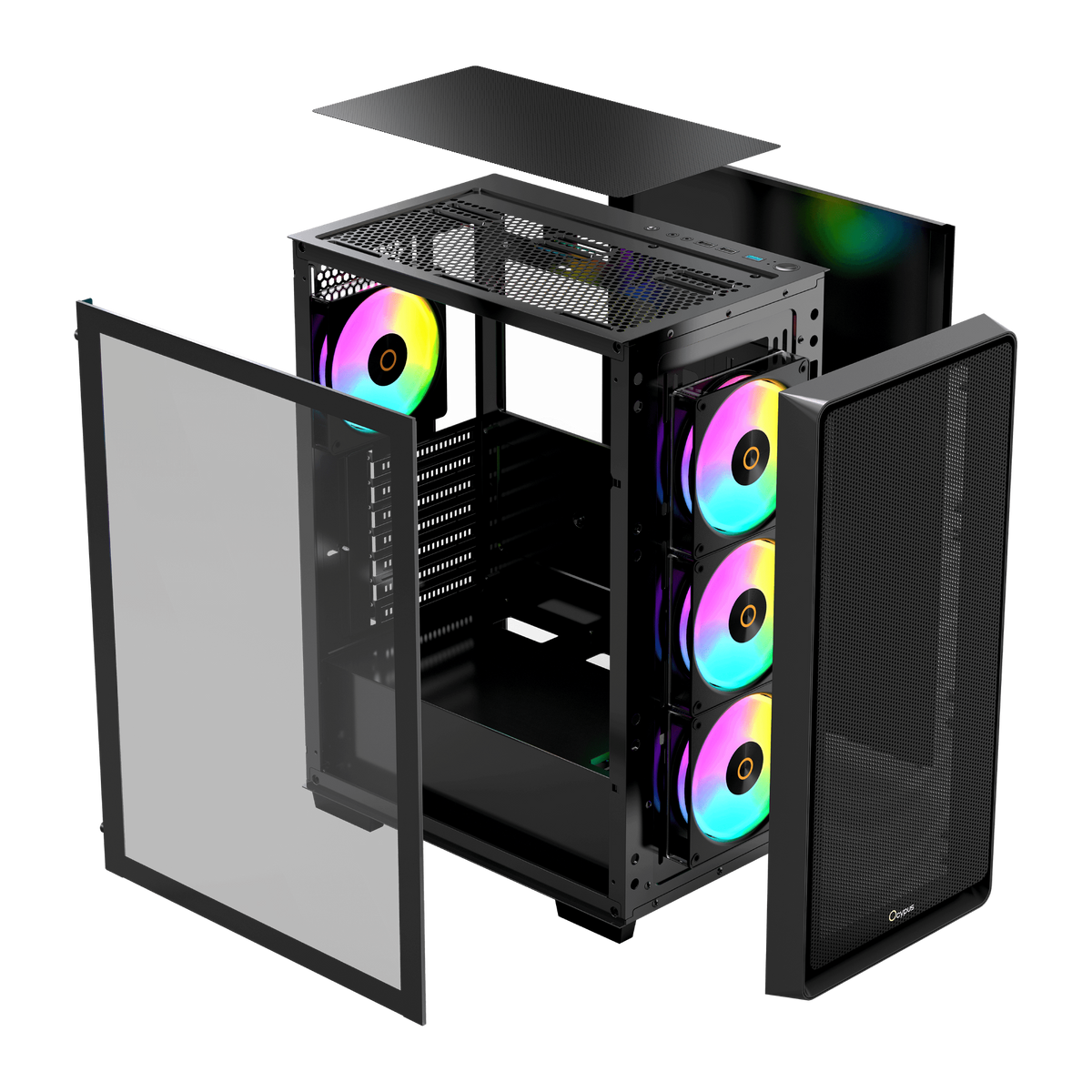 Ocypus Gamma C60 Mid-Tower with Grilles ARGB Fans Airflow PC Case ...